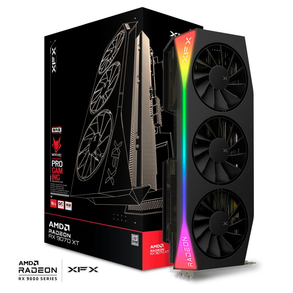 Tarjeta de Video XFX RX 9070 XT MERCURY OC Edition / AMD Radeon / 16GB ...