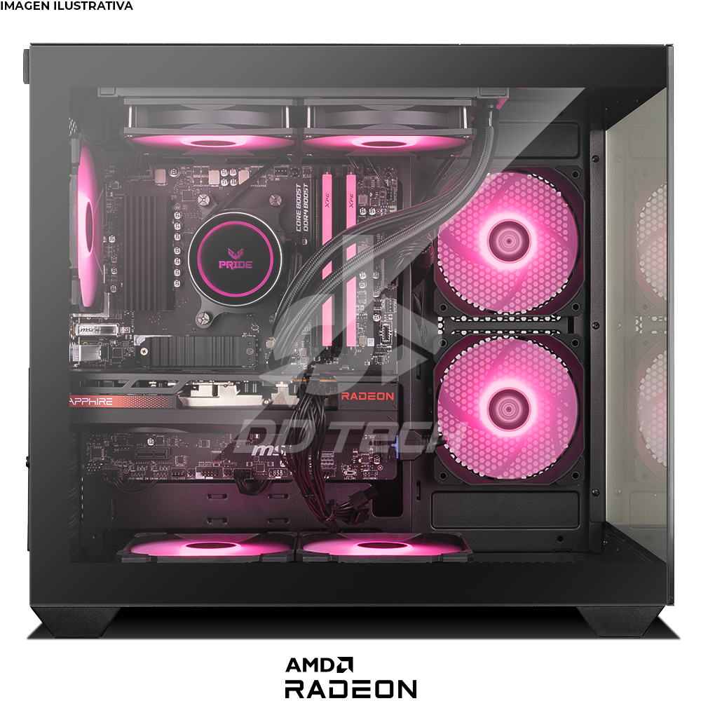 Computadora PRIDE GAMING VIPER V3 / RX 7600 / AMD RYZEN 7 5700X / 32GB ...