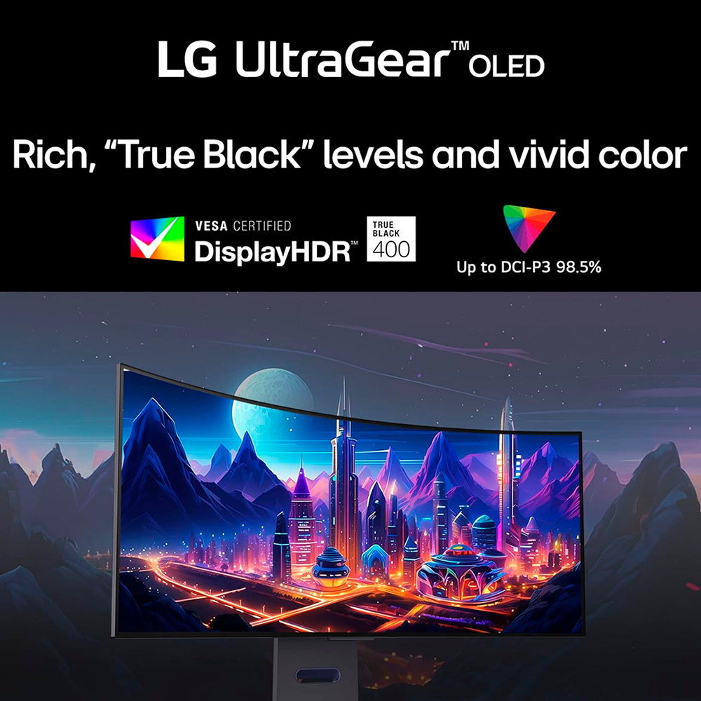 Monitor Curvo Gamer LG 34GS95QE / 34” / WQHD 1440p / Ultragear OLED / 800R / 240Hz / 0.03ms ...