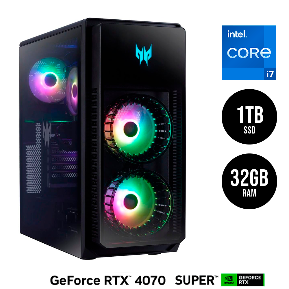 Computadora PREDATOR ORION 5000 / NVIDIA GeForce RTX 4070 Super / Intel ...