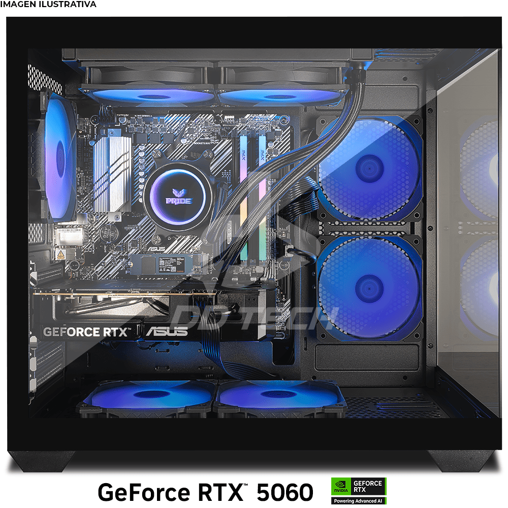 Computadora PRIDE GAMING FACTOR BLACK V2/ AMD Ryzen 7 5700X / RTX 5060 ...