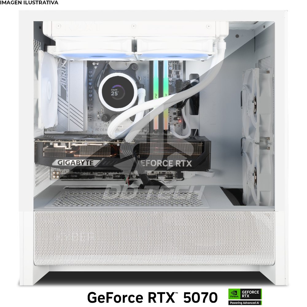 Computadora PRIDE GAMING AORUS WHITE EAGLE / NVIDIA GeForce RTX 5070 / AMD Ryzen 5 9600X / 32GB ...