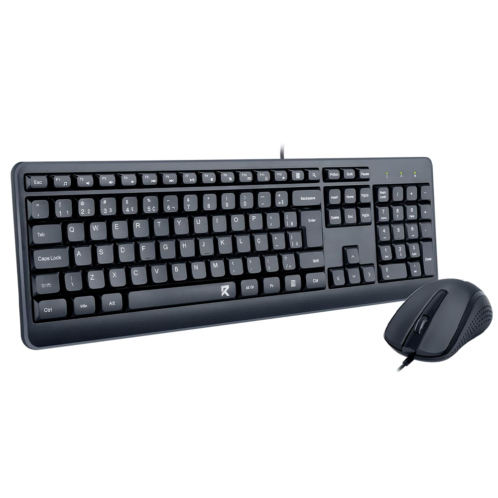 Kit Teclado y Mouse Redragon BS-7092 / Alámbrico USB / Negro / BS-7092 ...