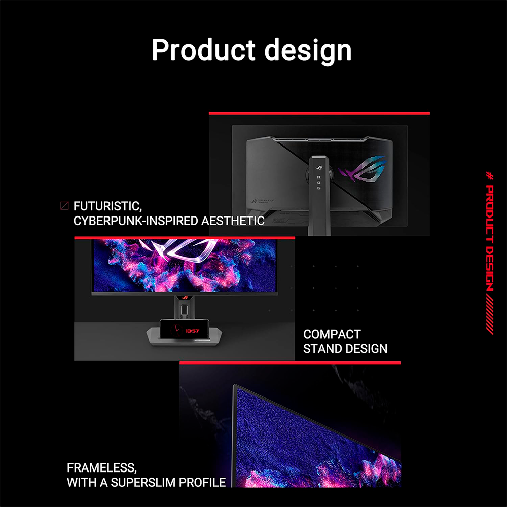 Monitor Gamer ASUS ROG Strix Oled XG27ACDNG / 26.5" / 1440P / QD-OLED / 2560x1440 / 360Hz / 0 ...