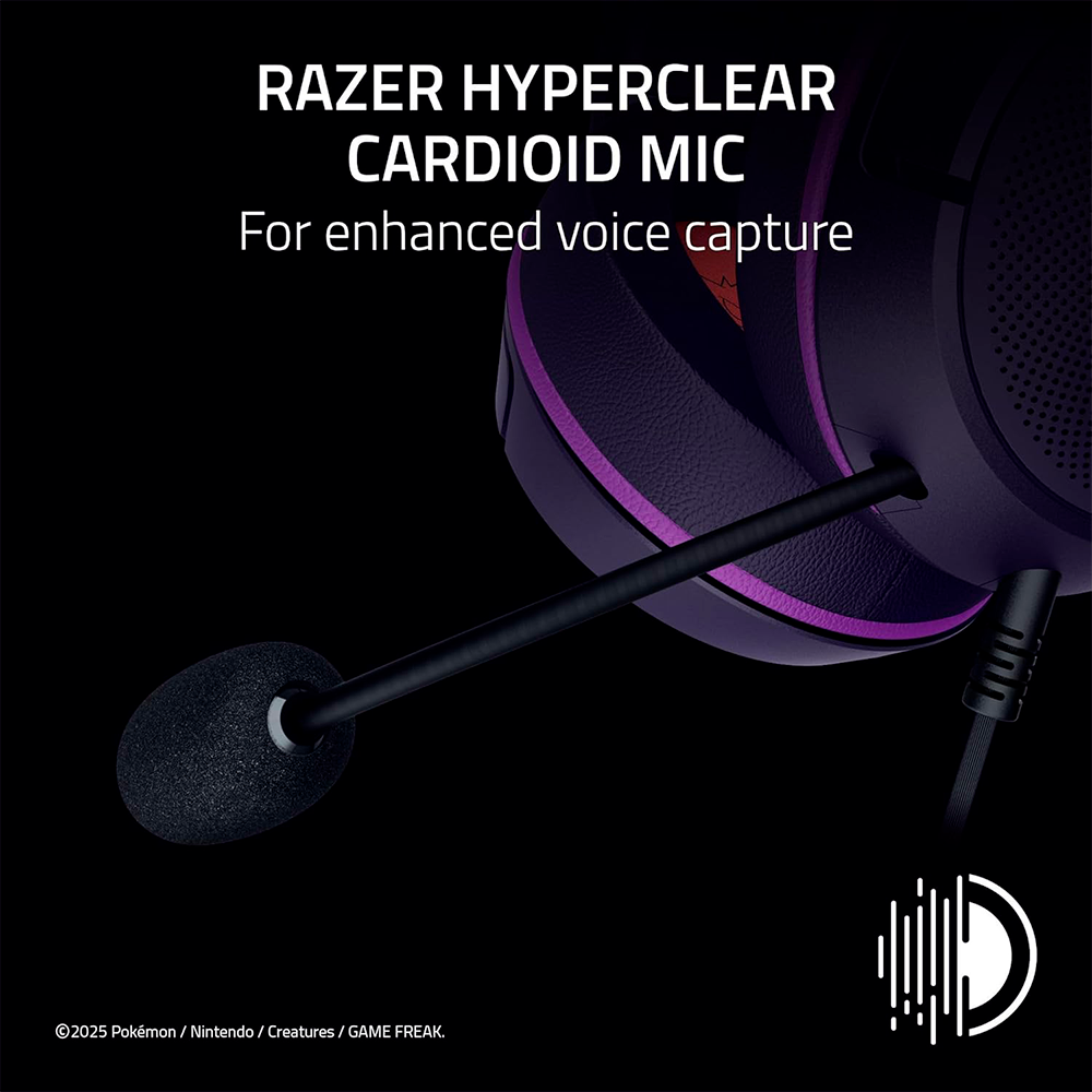 Diadema Gamer Razer Kraken Kitty V2 Gengar Edition / 3.5mm PC y Consolas / Micrófono HyperClear ...