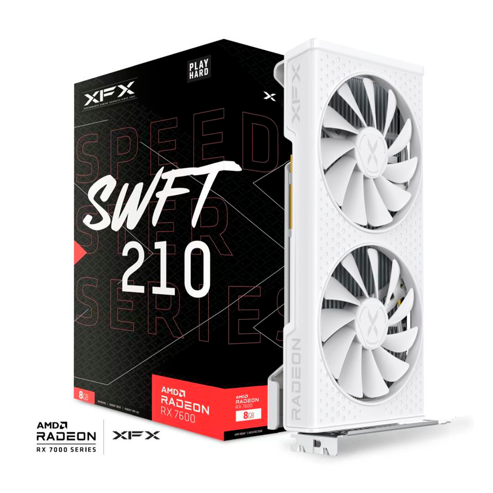 Tarjeta de Video XFX RX 7600 SWFT 210 Speedster SWFT 210 / AMD Radeon ...