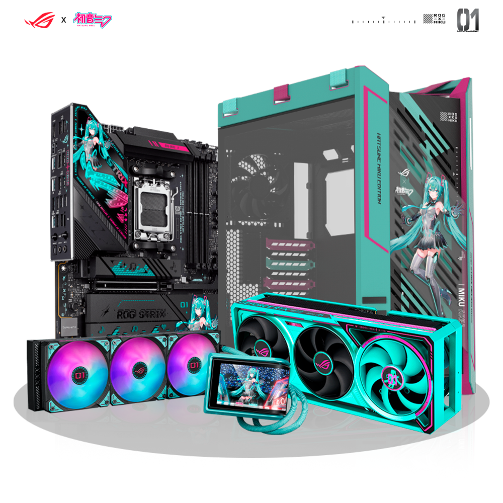 BUNDLE ASUS ROG X HATSUNE MIKU / GeForce RTX 5080 16GB / X870E-H GAMING ...