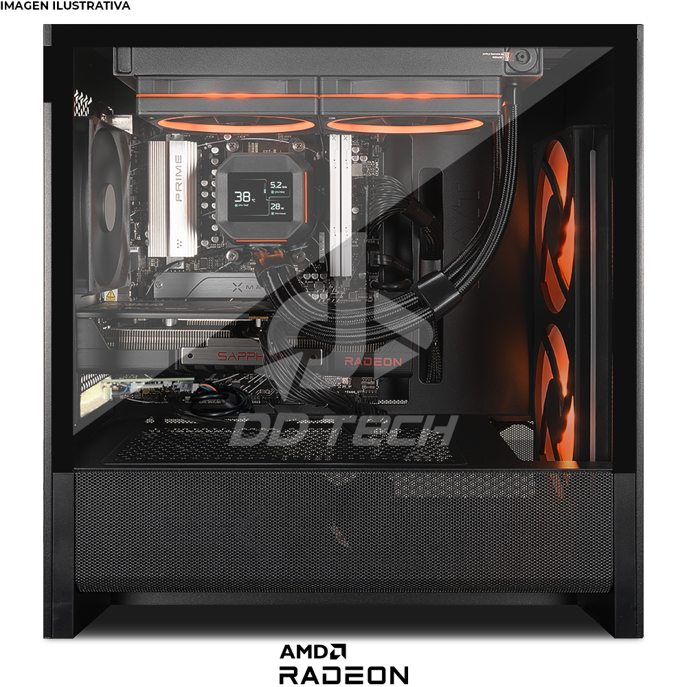 Computadora PRIDE GAMING CHEETAH / AMD RYZEN 5 7600X / RX 9060 XT 16GB ...