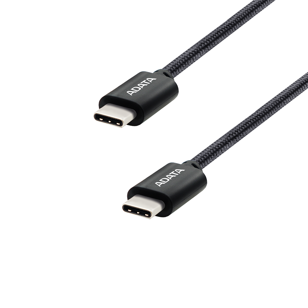 Cable USB ADATA CACC-200PN-BK / USB Tipo C a USB Tipo C (M-M) / 2m ...