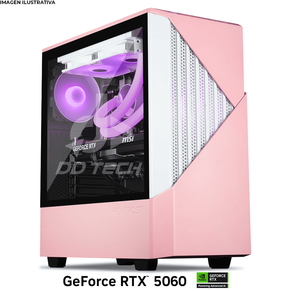 Computadora PRIDE GAMING MUNFROST PINK / GeForce RTX 5060 / AMD Ryzen 5 ...