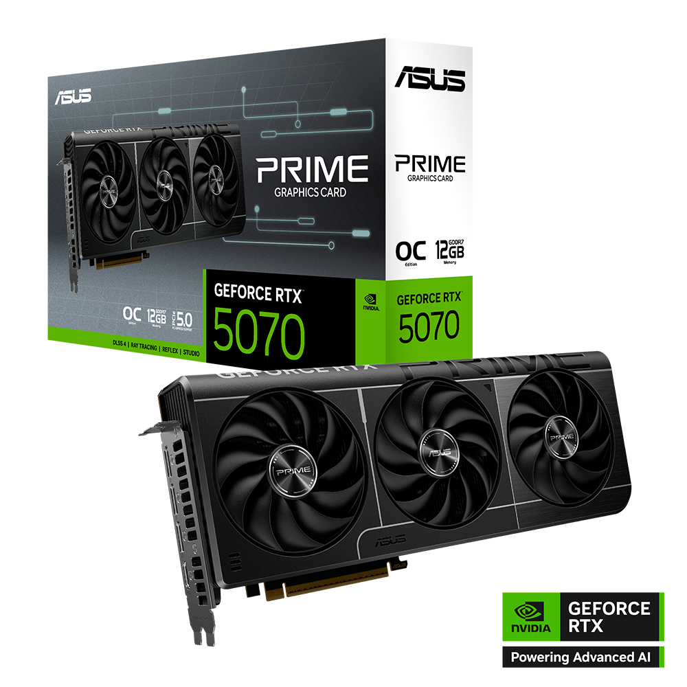 Tarjeta de Video ASUS PRIME NVIDIA GeForce RTX 5070 OC Edition / 12GB 192-bit GDDR7 / PCI ...