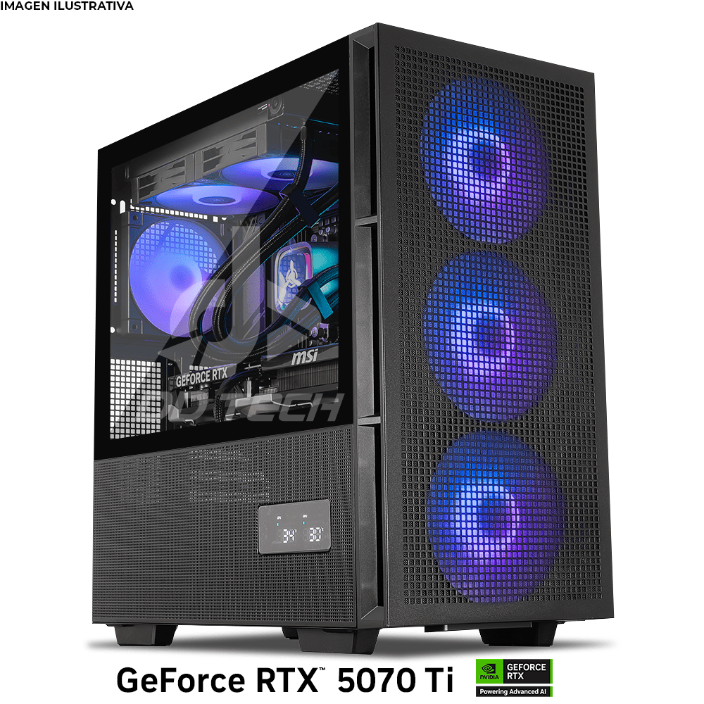 Computadora PRIDE GAMING MONKEY / NVIDIA GeForce RTX 5070 TI / AMD ...