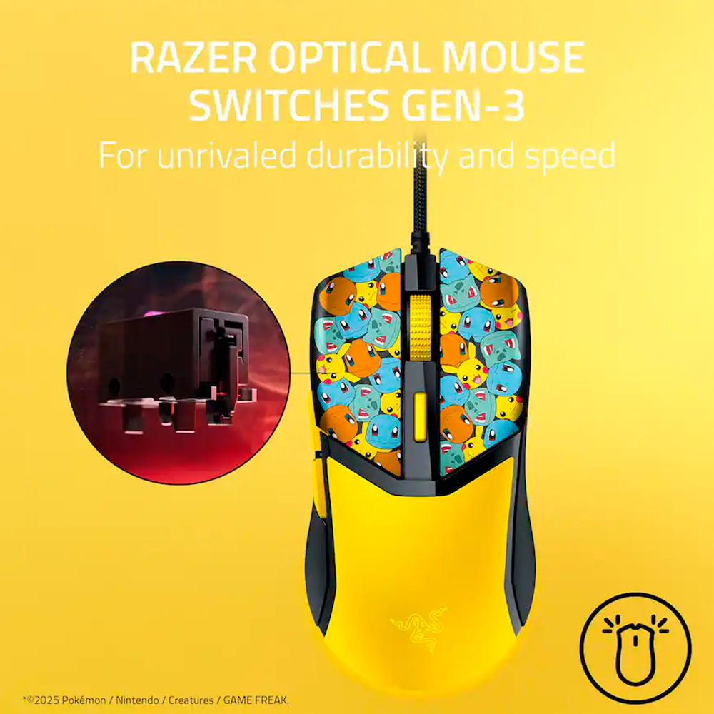Mouse Gamer Razer Cobra Pokemon Kanto Edition / Alámbrico / 58g ...