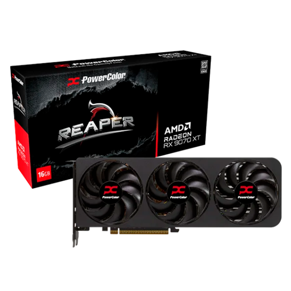 Tarjeta de Video POWER COLOR RX 9070 XT REAPER / AMD Radeon / 16GB ...