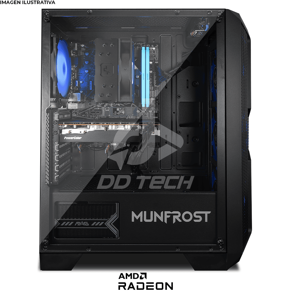Computadora PRIDE GAMING ANTELOPE / AMD RADEON RX 7600 / AMD Ryzen 5 5500 / 32GB RAM / 1TB M.2 ...