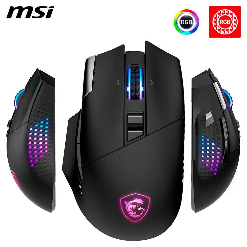Mouse Gamer MSI VERSA PRO WIRELESS / Sensor Óptico / 26000 DPI / 70 ...