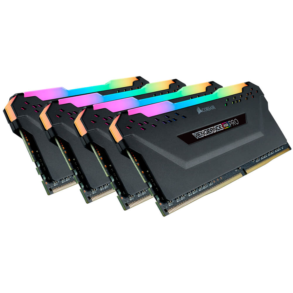 Memoria RAM DDR4 32GB 2666MHz Corsair Vengeance RGB PRO 4x8GB Negras