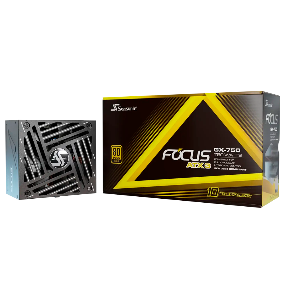 Fuente de Poder Seasonic Focus GX-750 (ATX3) / 750W 80+ Gold / Completamente modular / Bajo ...