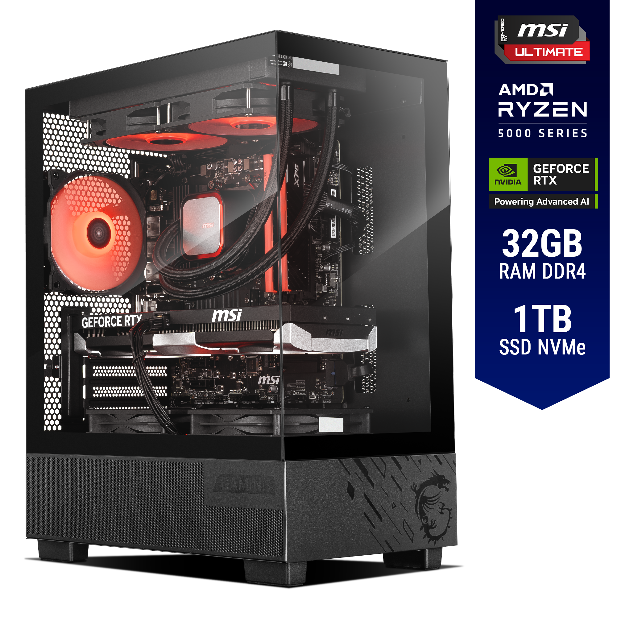 Computadora ULTIMATE PC WARDEN / POWERED BY MSI / RTX 5060 8GB GDDR7 ...