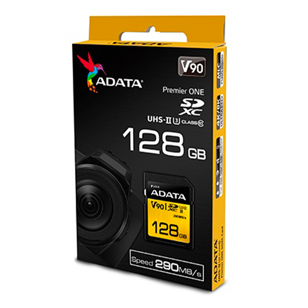 Memoria Flash Adata Premier ONE V90 / 128GB SDXC UHS-II Clase 10 / ASDX128GUII3CL10-C | DD Tech