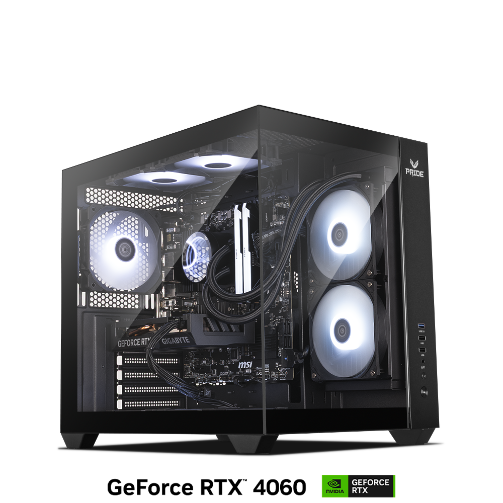 Computadora PRIDE GAMING FACTOR BLACK / RTX 4060 / AMD RYZEN 7 5700X ...