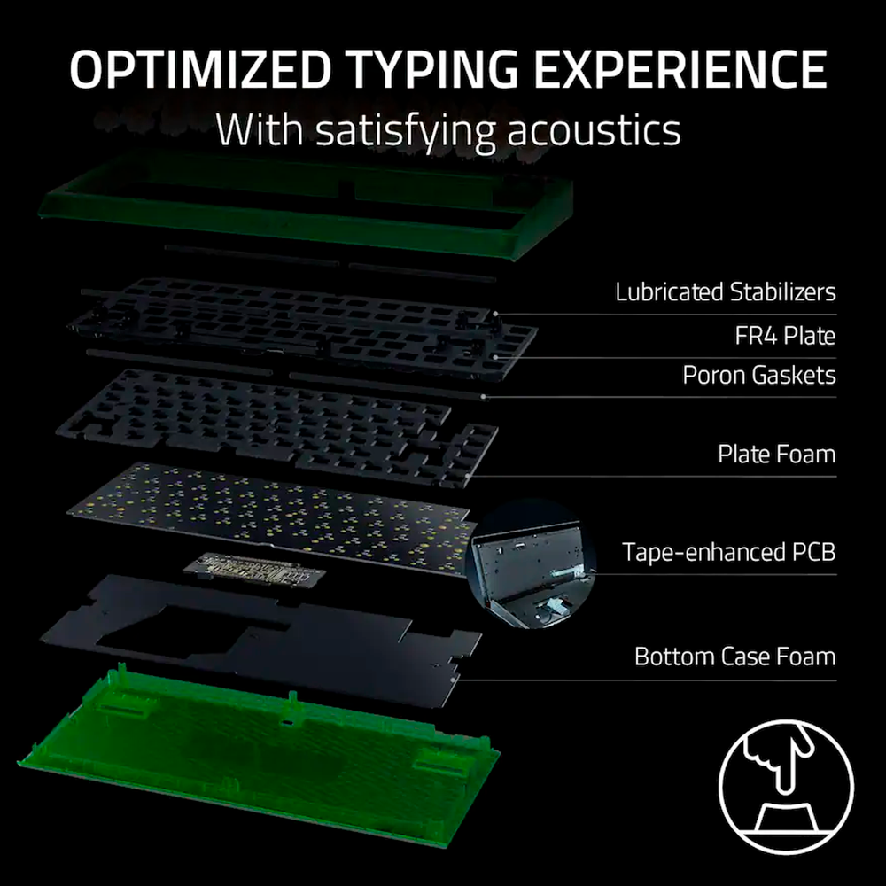 Teclado Razer Blackwidow V4 75% / Alámbrico / Mecánico / Orange Switch ...