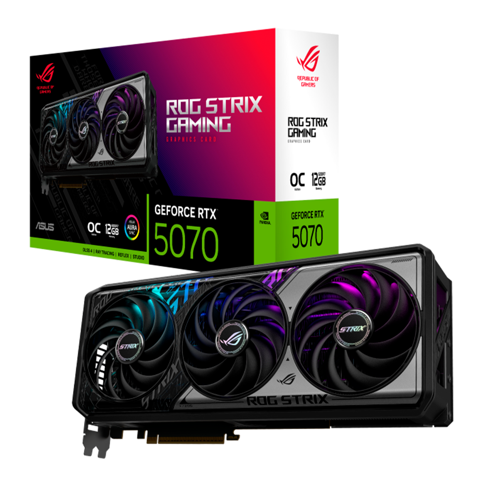 Tarjeta de Video ASUS ROG STRIX RTX 5070 / 12GB / GDDR7 / PCI Express Gen 5.0 / ROG-STRIX ...