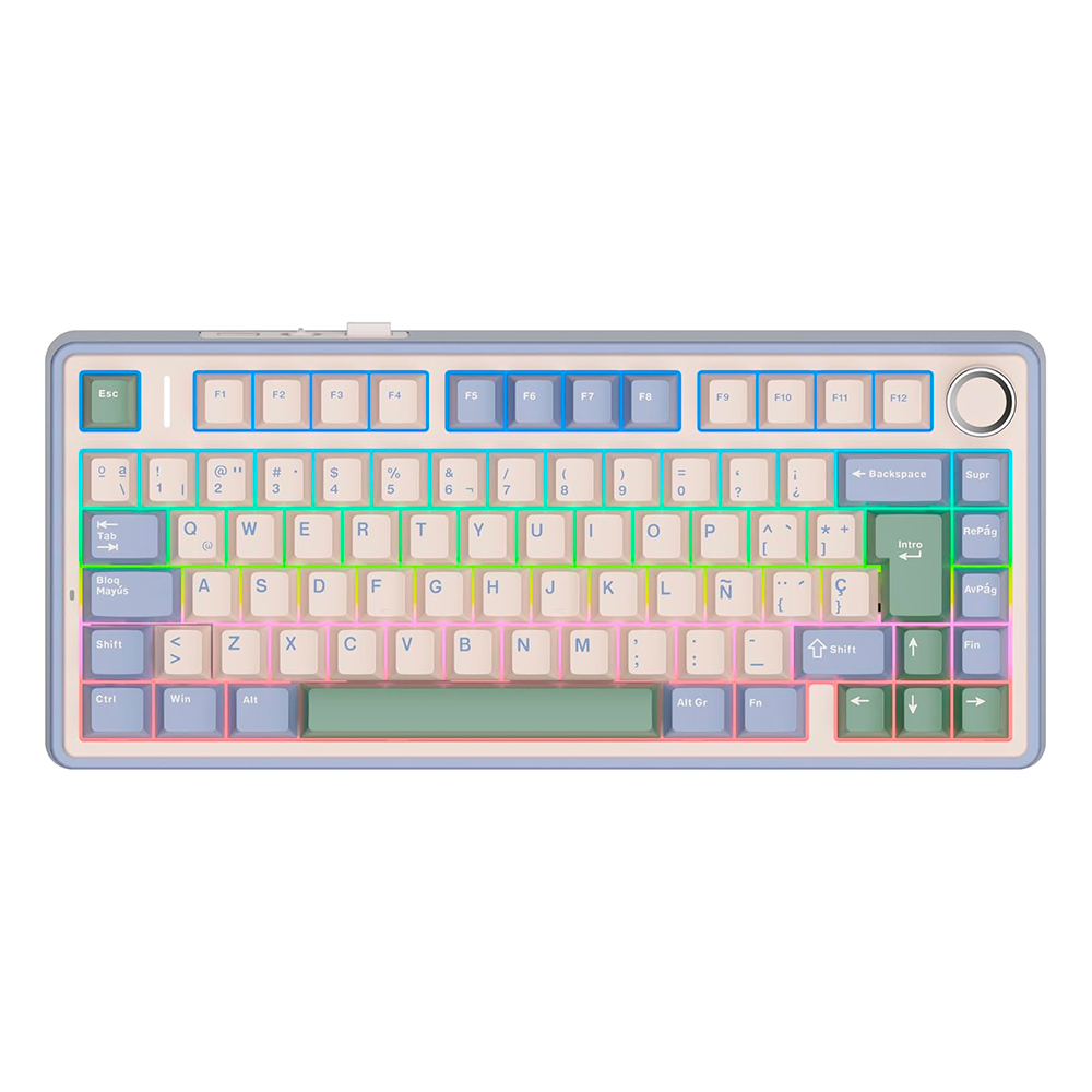 Teclado Mecánico AULA F75 / Mecánico / 75% / Hot Swap / RGB / Cedar ...