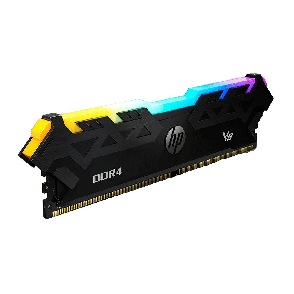 Memoria RAM DDR4 8GB 3200MHz HP V8 Black RGB 1 Modulo 7EH85AA#ABM | DD Tech