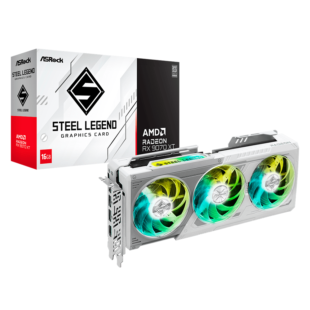 Tarjeta de Video ASROCK STEEL LEGEND RX 9070 XT / AMD Radeon / 16GB ...