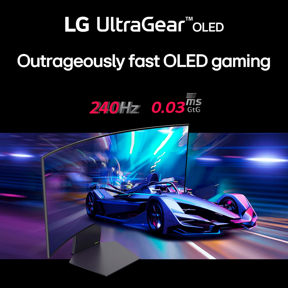 Monitor Curvo Gamer LG 34GS95QE / 34” / WQHD 1440p / Ultragear OLED / 800R / 240Hz / 0.03ms ...