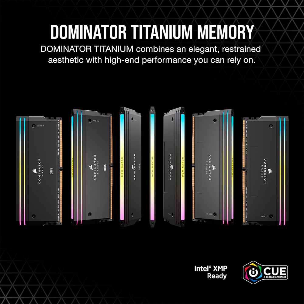 Kit Memoria RAM Corsair Dominator Titanium RGB DDR5 / 6600MHz / 64GB ...