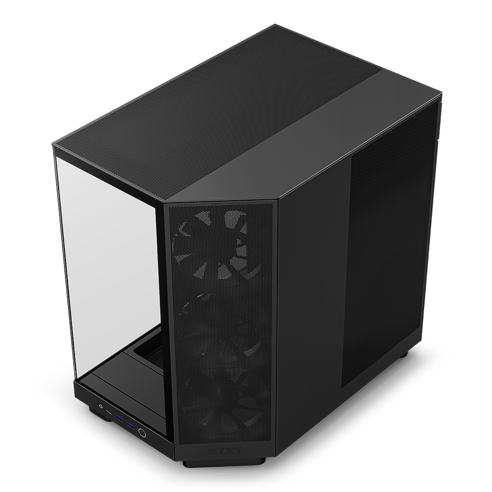 Bundle Gabinete NZXT H6 FLOW BLACK / Cristal Templado / Mini-ITX ...