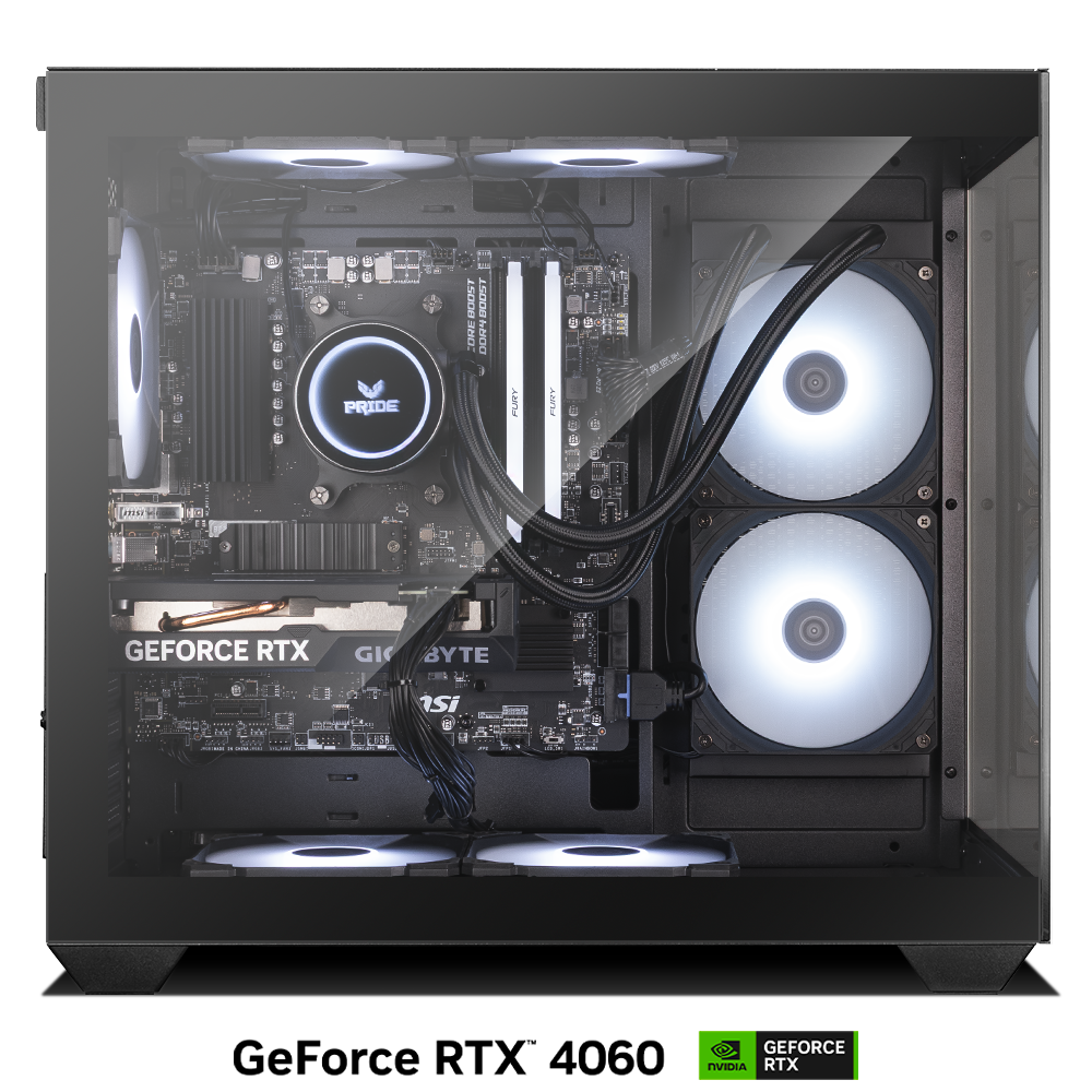 Computadora PRIDE GAMING FACTOR BLACK / RTX 4060 / AMD RYZEN 7 5700X ...