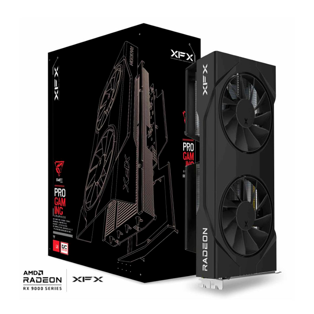 Tarjeta de Video XFX RX 9060 XT SWIFT PRO GAMING / 8GB GDDR6 / 128-bit / DisplayPort / HDMI / RX ...