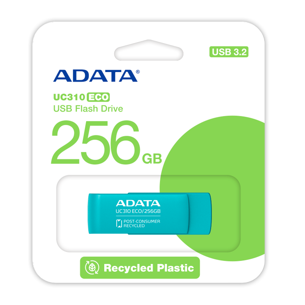 Memoria USB Adata UC310 ECO / 256GB / USB 3.2 / Lectura 100 MB/s ...