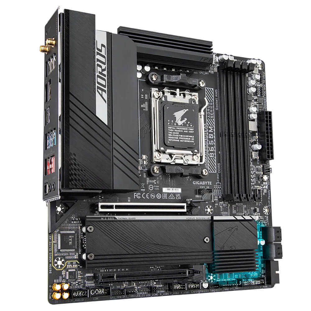 Tarjeta Madre B650M Aorus Elite AX / AM5 / Micro Atx / DDR5 / 2 m.2 / PCIe 5.0 / USB 3.2 / Type ...