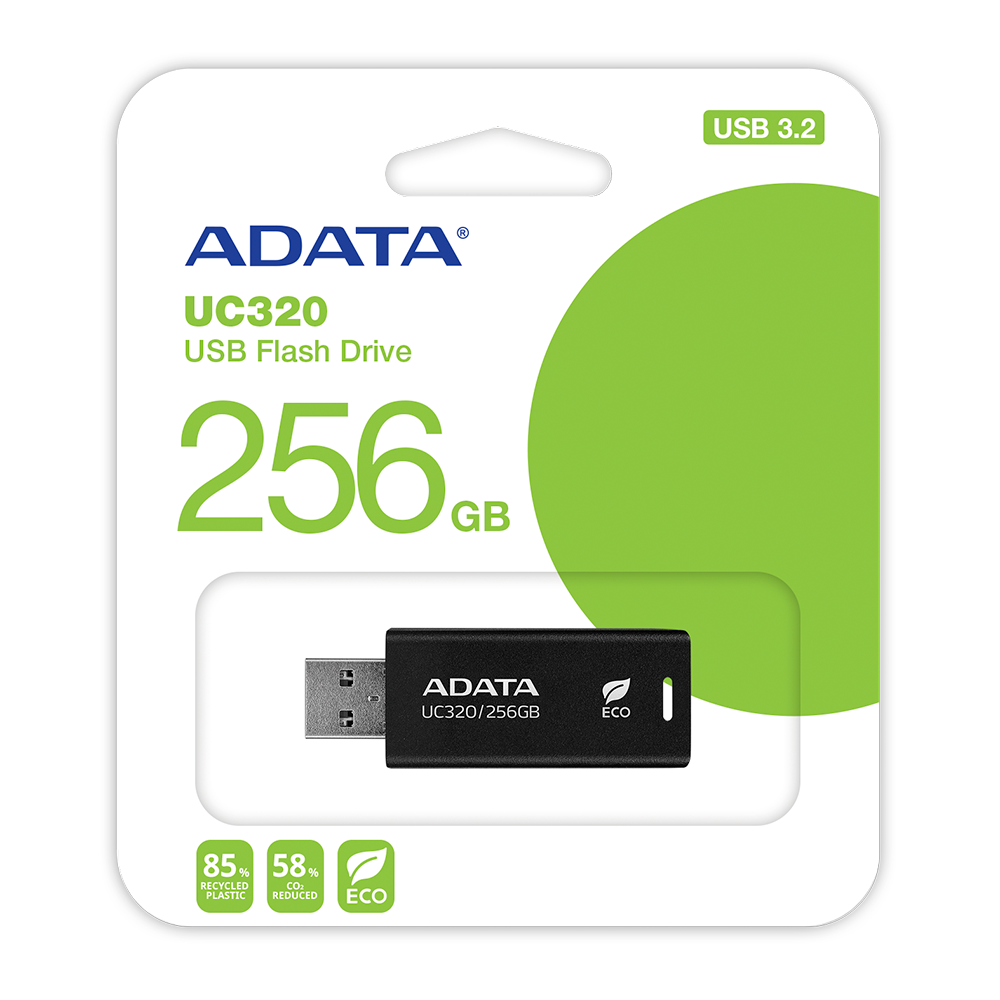 Memoria USB Adata UC320 / 256GB / USB-A 3.0 / Negro / UC320-256G-RBK/BK ...