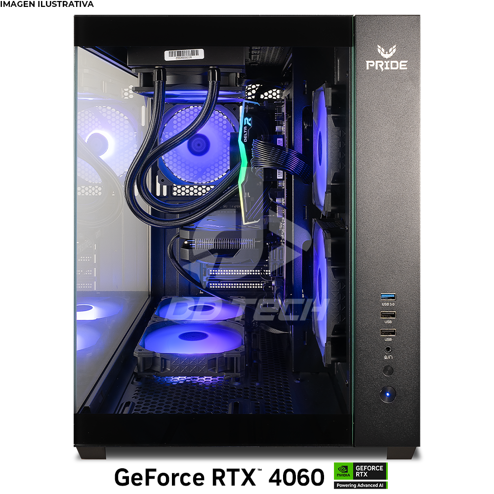 Computadora PRIDE GAMING ONYX / RTX 4060 / AMD RYZEN 5 5500X3D / 32GB ...