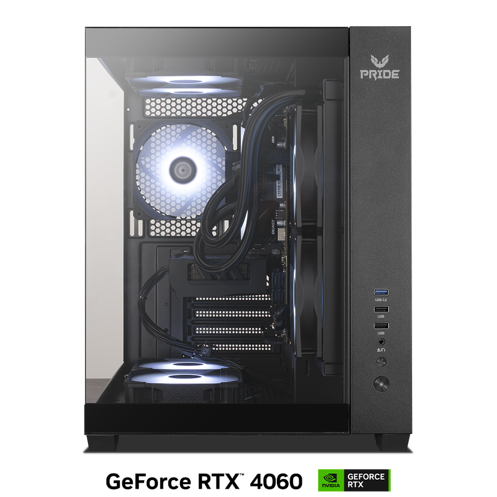 Computadora PRIDE GAMING FACTOR BLACK / RTX 4060 / AMD RYZEN 7 5700X ...
