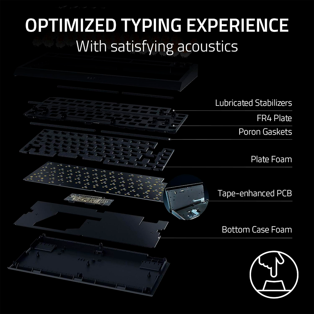 Teclado Gamer Razer BlackWidow V4 PRO 75% / Inlámbrico / Chroma RGB ...
