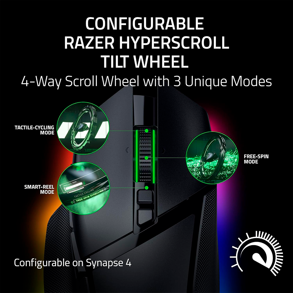 Mouse Gamer Ergonómico Razer Óptico Basilisk V3 PRO 35K / Inalámbrico / USB-A / 30.000DPI ...