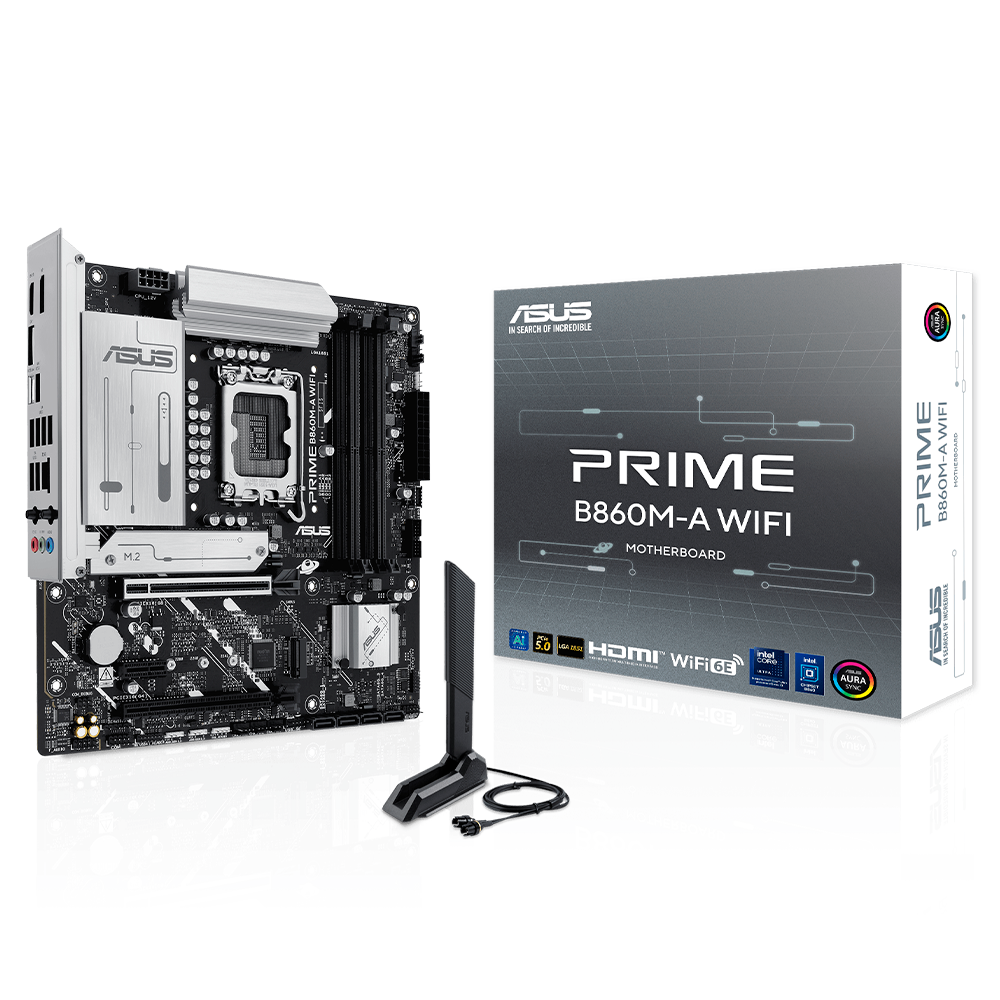 Tarjeta Madre ASUS PRIME B860M-A WIFI / Micro-ATX / LGA 1851 / Intel B860 / Up to 256GB DDR5 ...