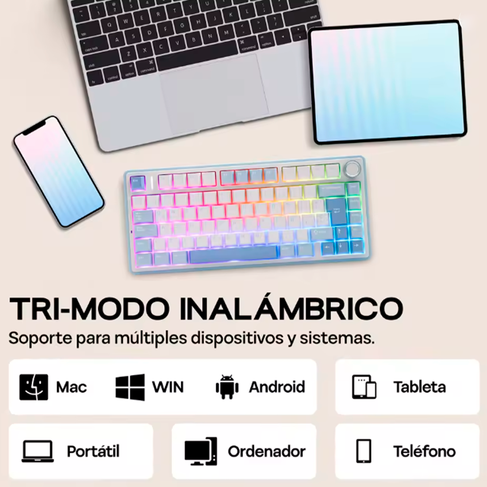 Teclado Mecánico AULA F75 / Mecánico / 75% / Hot Swap / RGB / Black ...