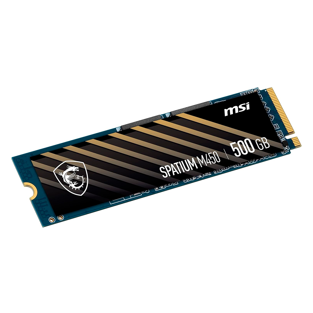 SSD MSI Spatium M450 / PCIe 4.0 NVMe M.2 / 500GB / Hasta 3600 MB/s 3D ...