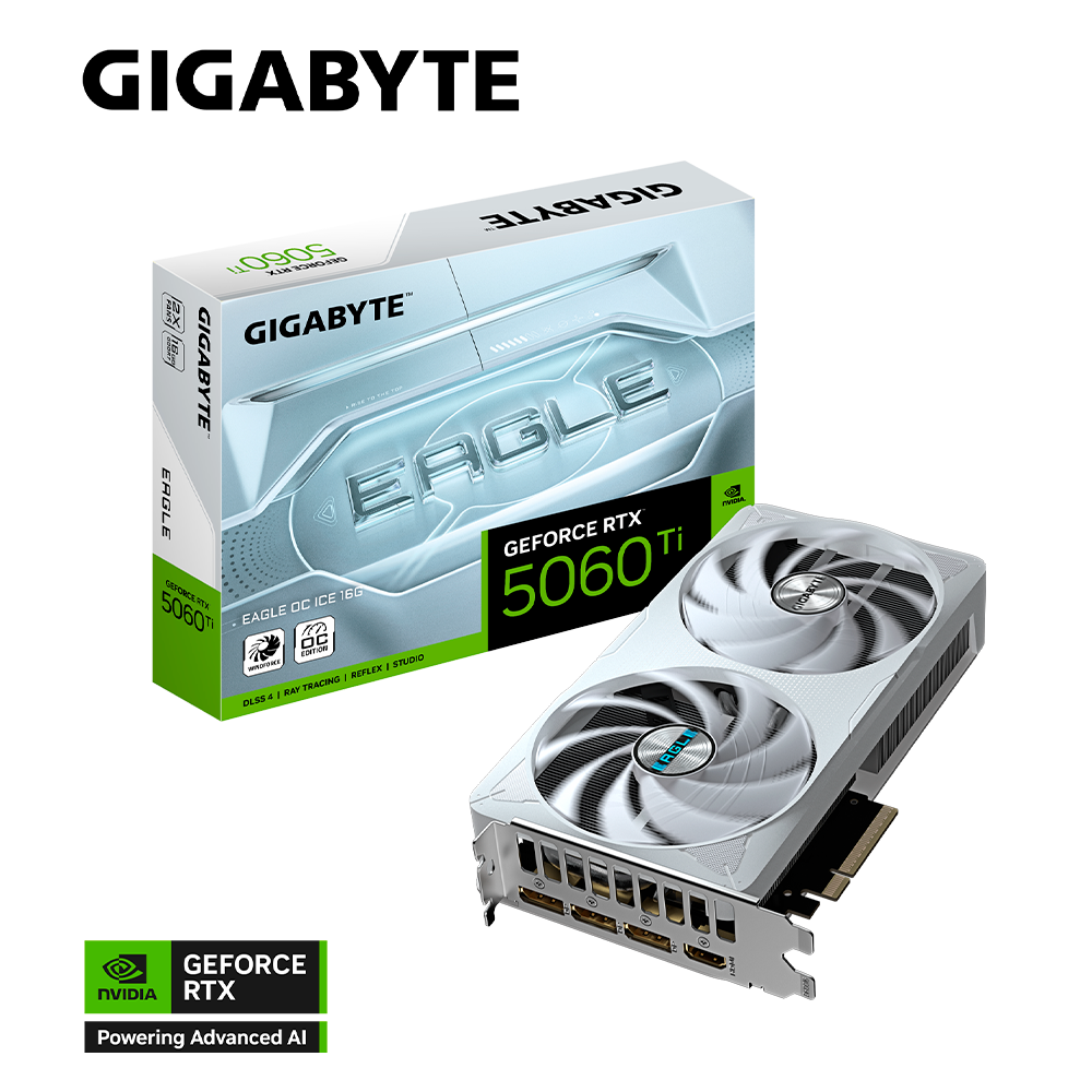 Tarjeta de Video GIGABYTE NVIDIA GeForce RTX 5060 Ti OC ICE / 16GB ...
