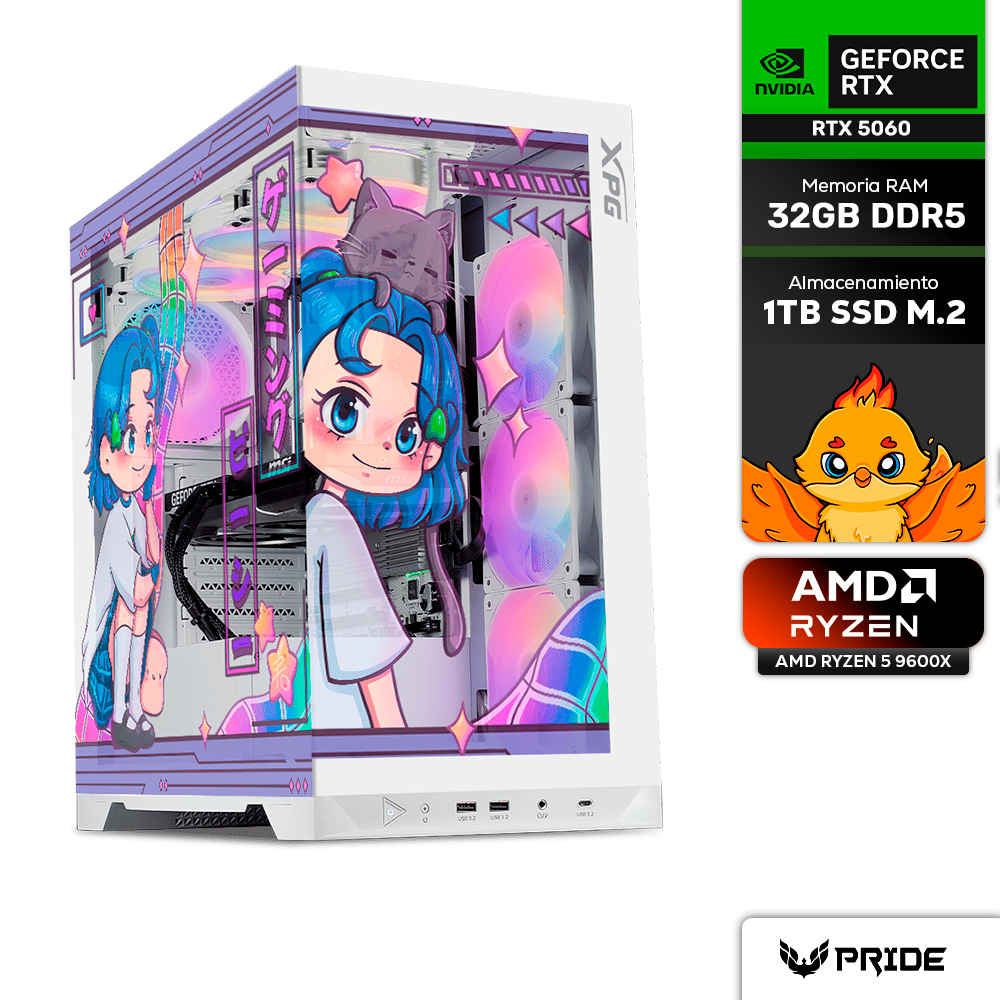 Computadora PRIDE DDCHAN EDITION / AMD Ryzen 5 9600X / NVIDIA GeForce ...