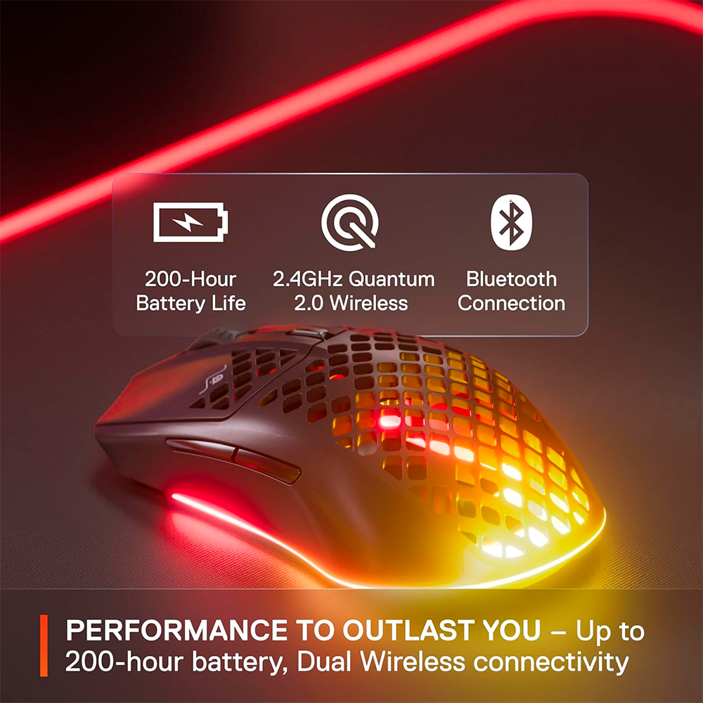 Mouse Gamer SteelSeries Aerox 3 Wireless Onyx / Inalámbrico / Sensor ...