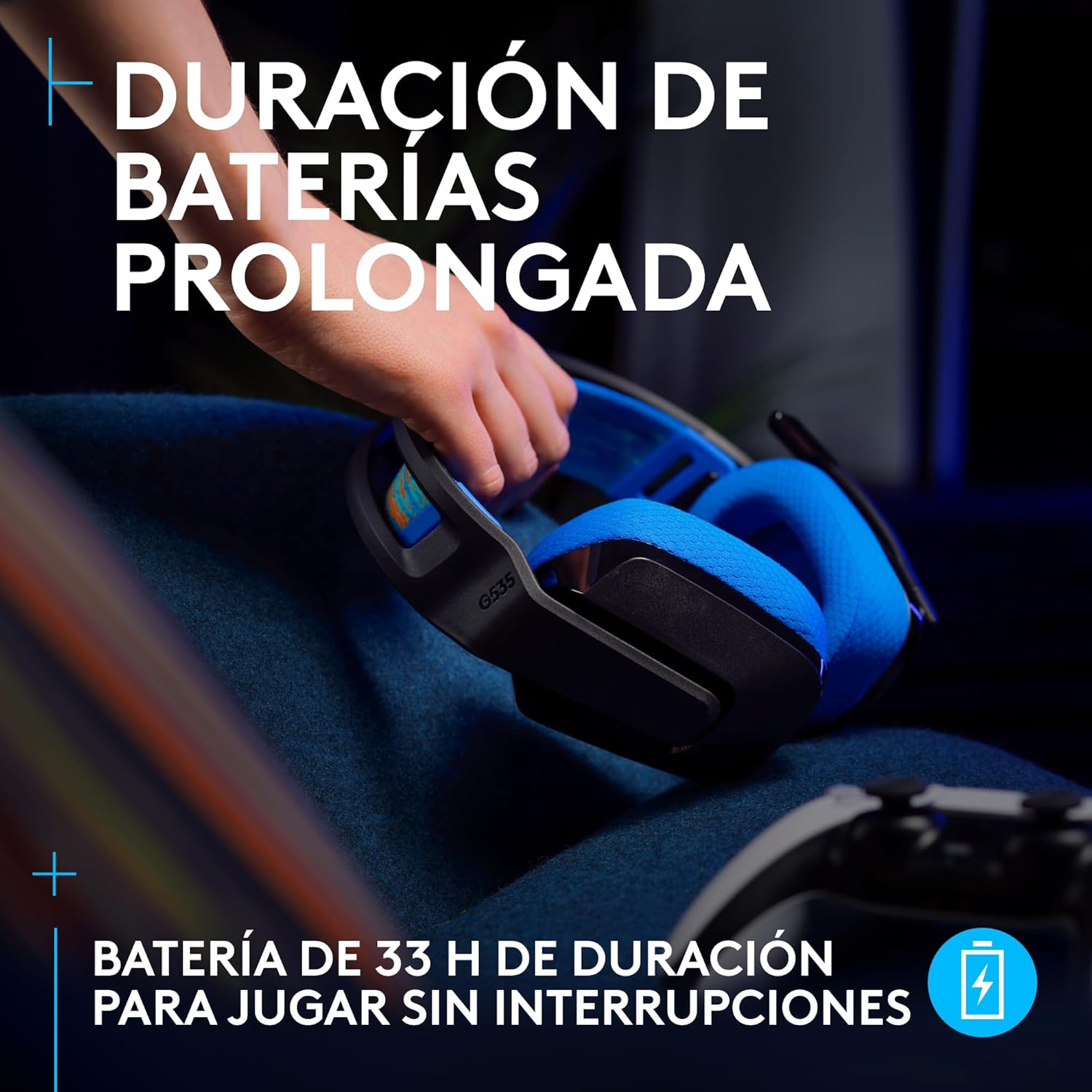 Diadema Gamer Logitech G535 Lightspeed Wireless / Microfono / Azul / 939-002218 | DD Tech
