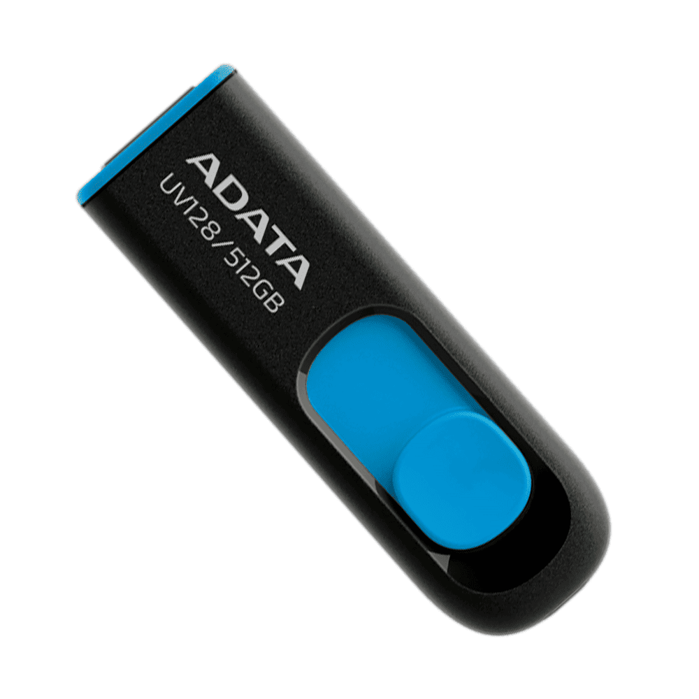 Memoria Adata UV128 / USB 3.2 Gen 1 / 512GB Negro/Azul / AUV128-512G ...